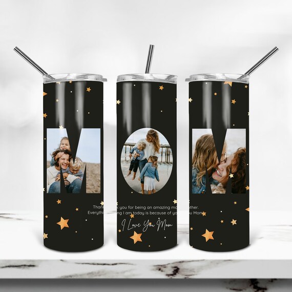 Mom 20 Oz Skinny Tumbler Sublimation Design Personalized Etsy