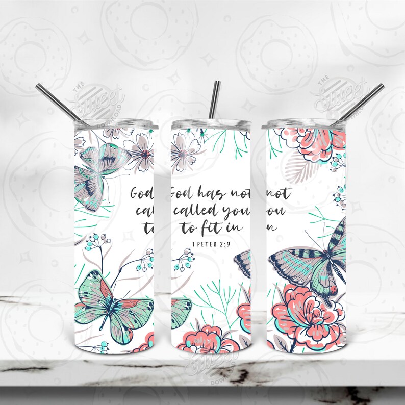 God Has Not Called Us to Fit in 20 Oz Skinny Tumbler PNG | Etsy