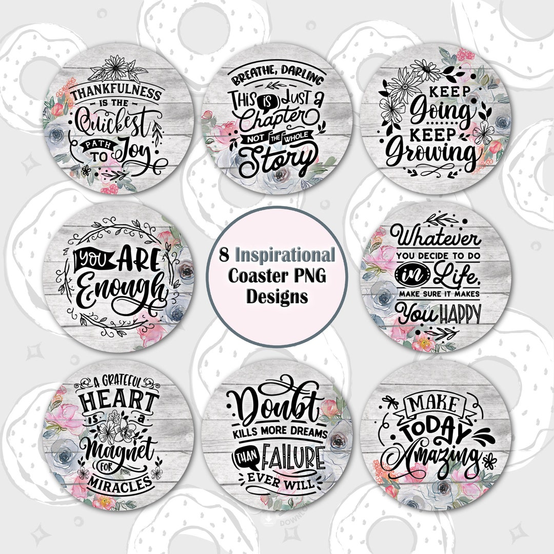 Car Coaster Bundle, Inspirational Coaster PNG, Motivational Coaster ...
