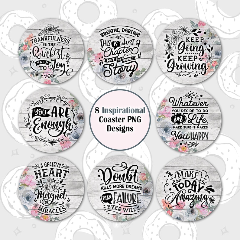 Car Coaster Bundle, Inspirational Coaster PNG, Motivational Coaster ...