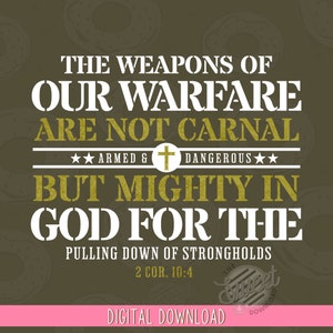 Christian PNG, Warfare Bible Verse Sublimation Design, Army of God DTF ...