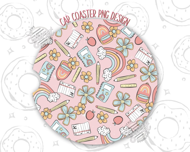Teacher Car Coaster PNG Teaching Sublimation Car Coaster - Etsy