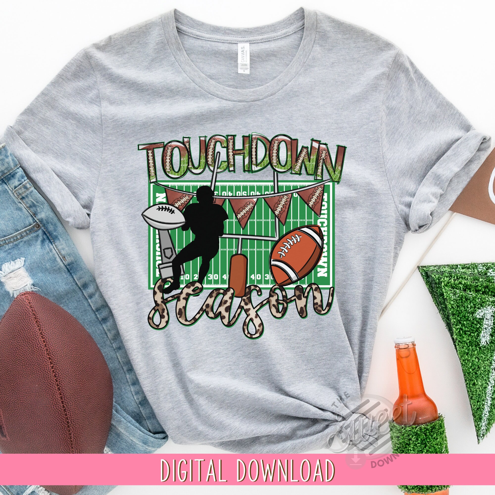 Touchdown Season PNG, Football Sublimation Design, Football Quote DTF ...
