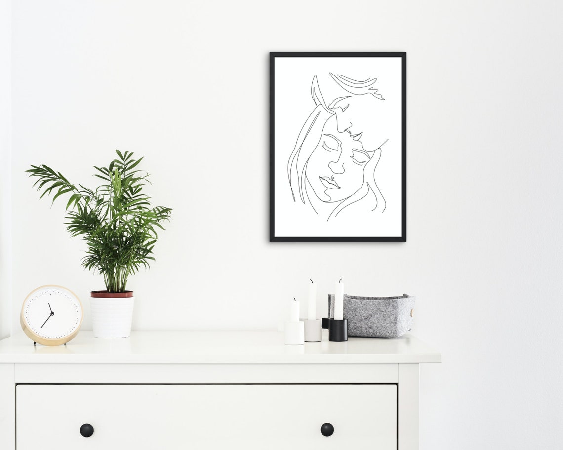 Line Drawing, Minimalist Illustration, Portrait, Abstract Portrait ...