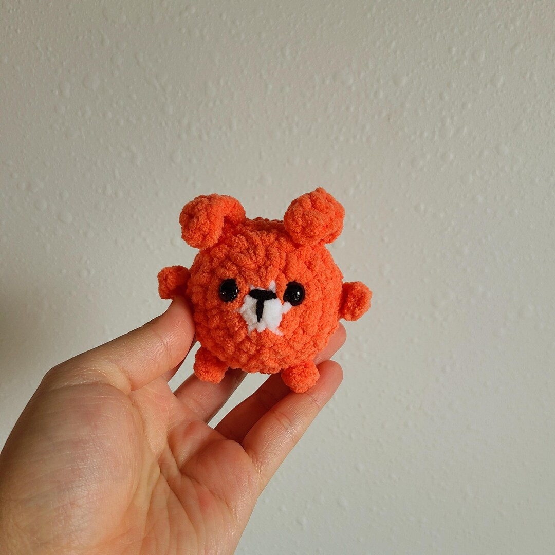 Round Bunny Plushie. Bright Orange Soft Chenille. Ready-to-ship - Etsy