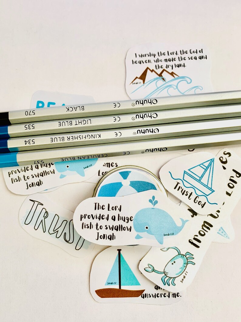 Jonah Bible Stickers - Etsy