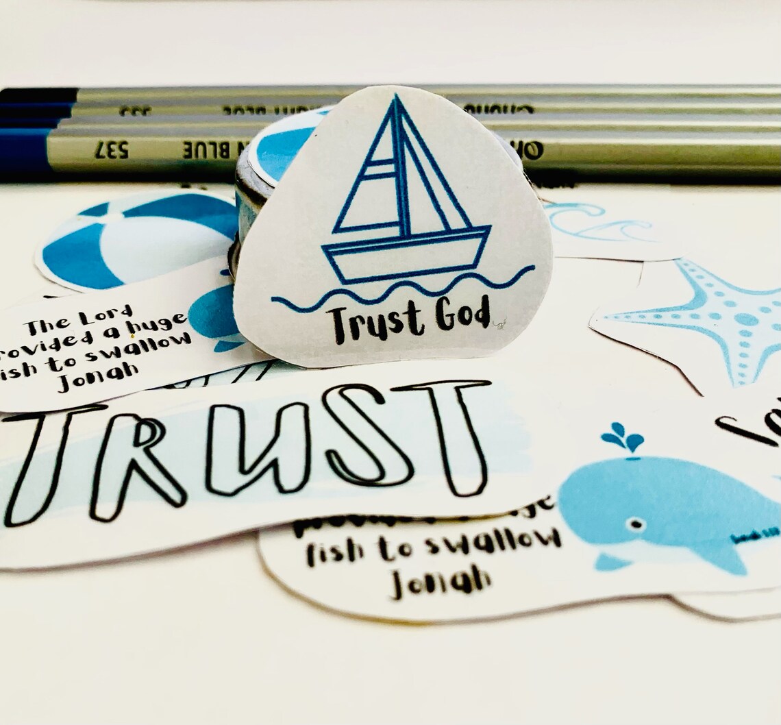 Jonah Bible Stickers - Etsy