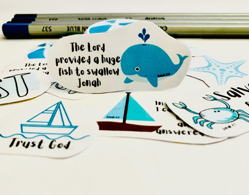 Jonah Bible Stickers - Etsy