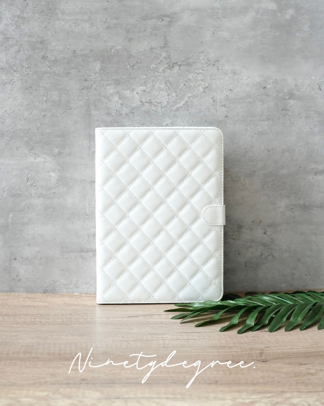 White Quilted Leather iPad Case: Fluffy Elegant Cover - Etsy