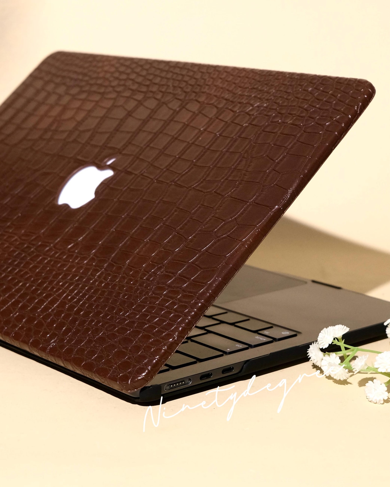 Espresso Crocodile Print MacBook Case | Shock Proof Laptop Case ...