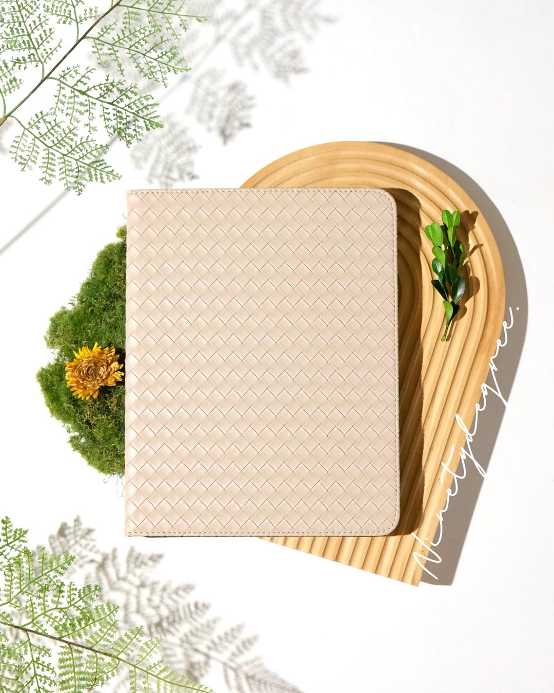 Woven Beige Leather iPad Case | Boho Chic Cover for iPad Pro/air | iPad ...