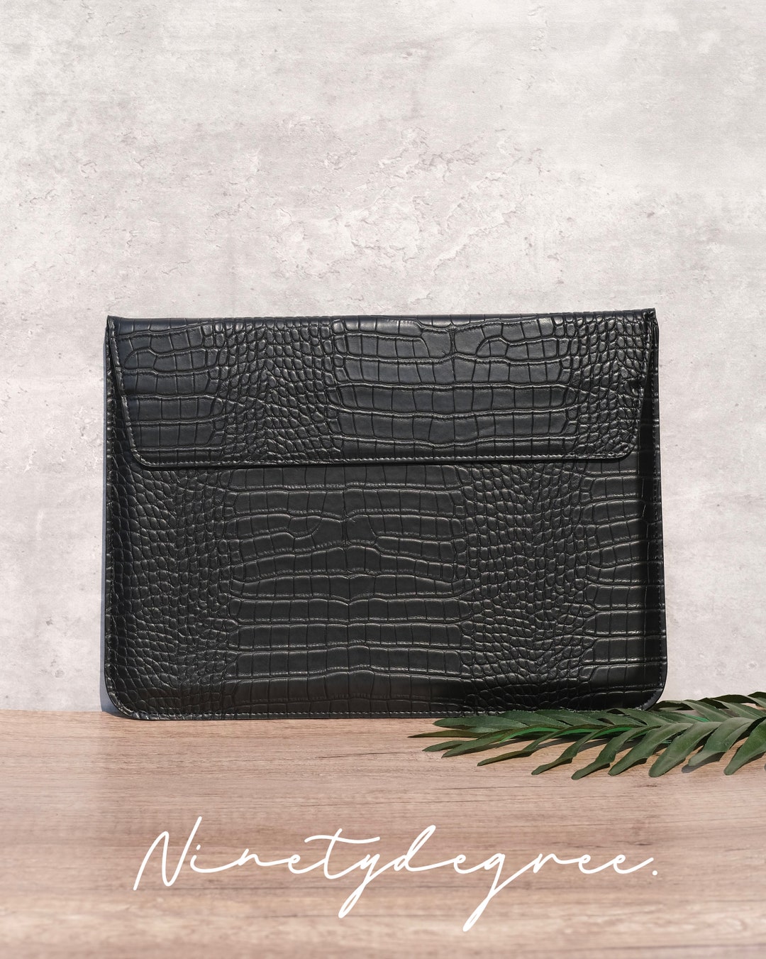 Handmade Crocodile Print Leather Sleeve for 9.7 to 11 Inches iPad / 12 ...