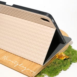 Woven Beige Leather iPad Case | Boho Chic Cover for iPad Pro/air | iPad ...