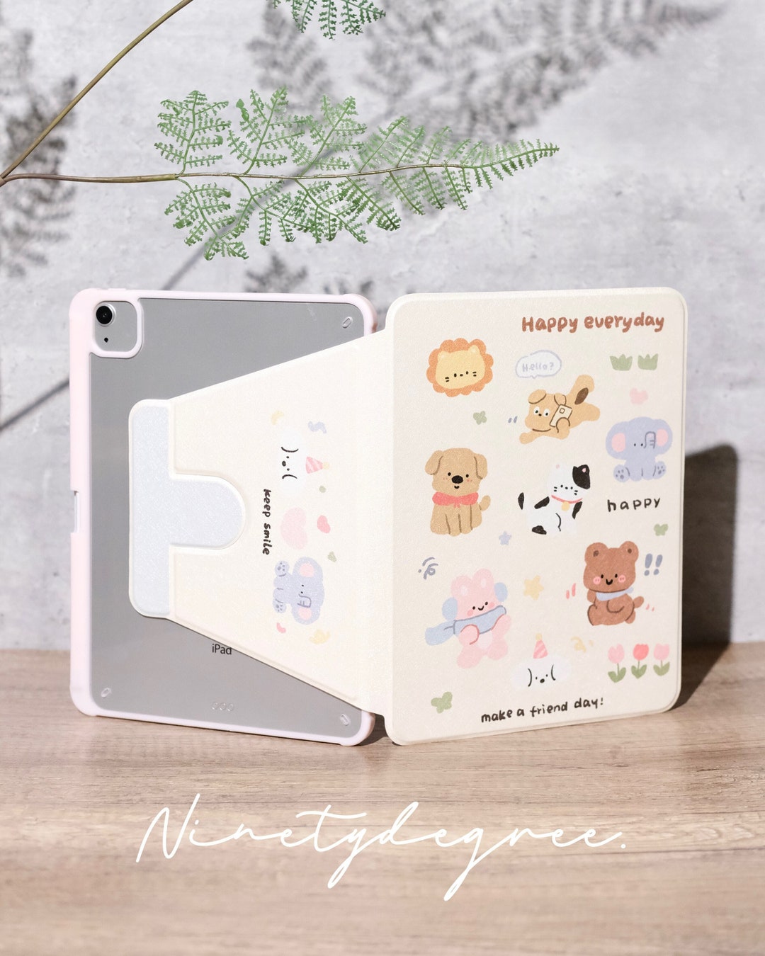Cute animals Acrylic iPad case with slot Pro 2022, 2021 case, iPad Air ...