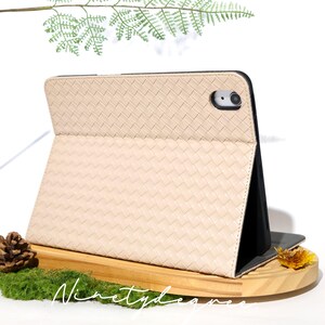 Woven Beige Leather iPad Case | Boho Chic Cover for iPad Pro/air | iPad ...