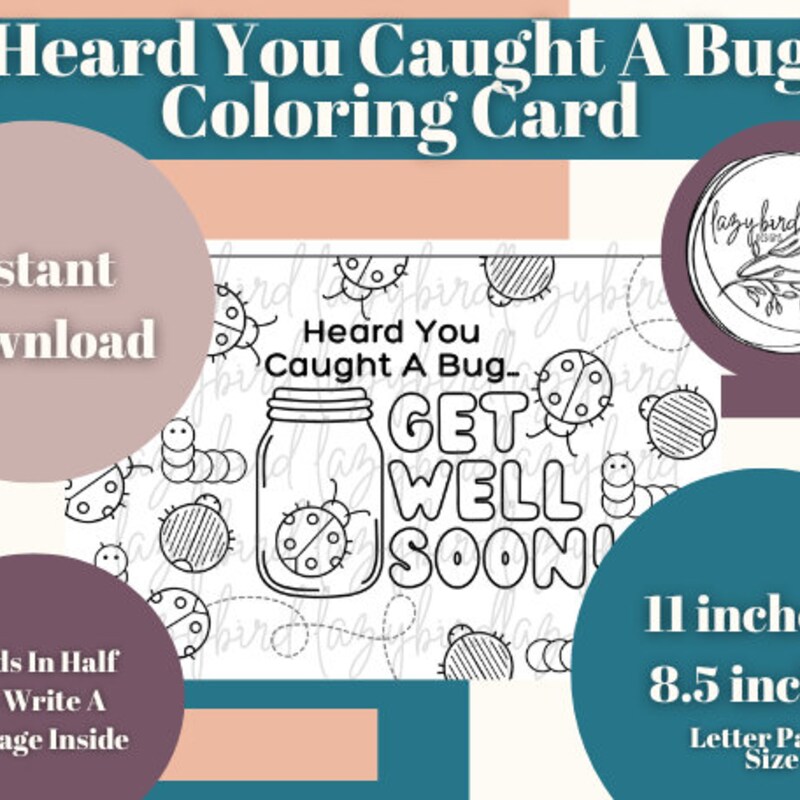 Bug Get Well Card - Etsy