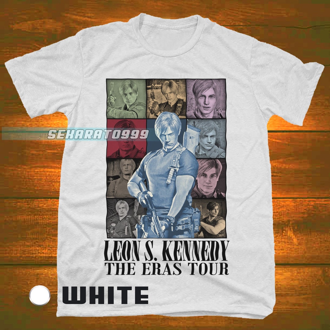 Leon S. Kennedy Vintage T-shirt, Leon Kennedy Shirt, Blue Leon Shirt ...