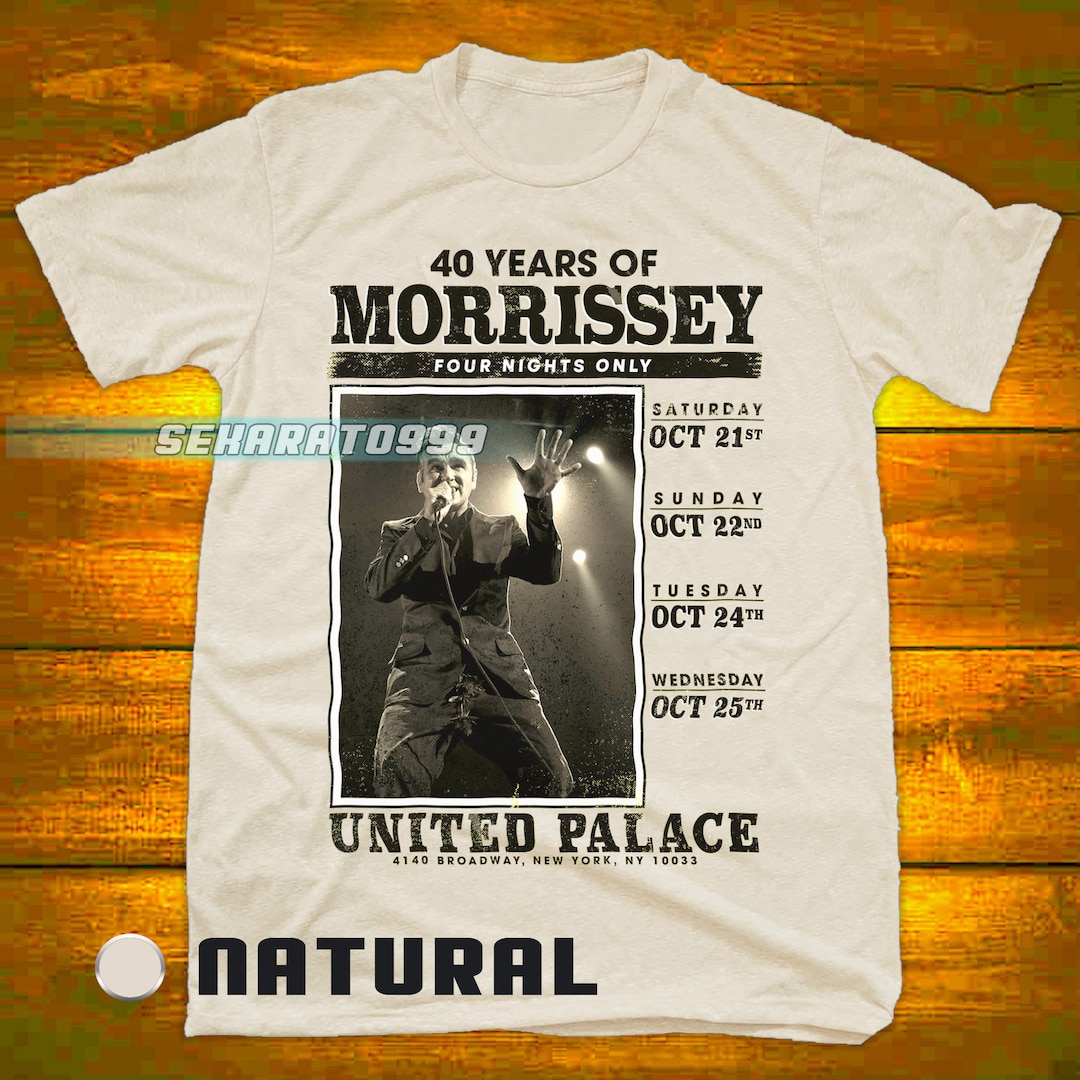 Morrissey Tour T Shirt, 40 Years of Morrissey Anniversary, Unisex Shirt ...