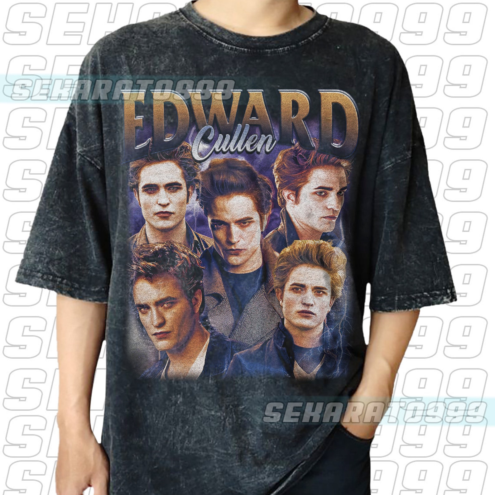 Vintage Wash Edward Cullen T Shirt, Vintage 90s Bootleg Classic Graphic ...
