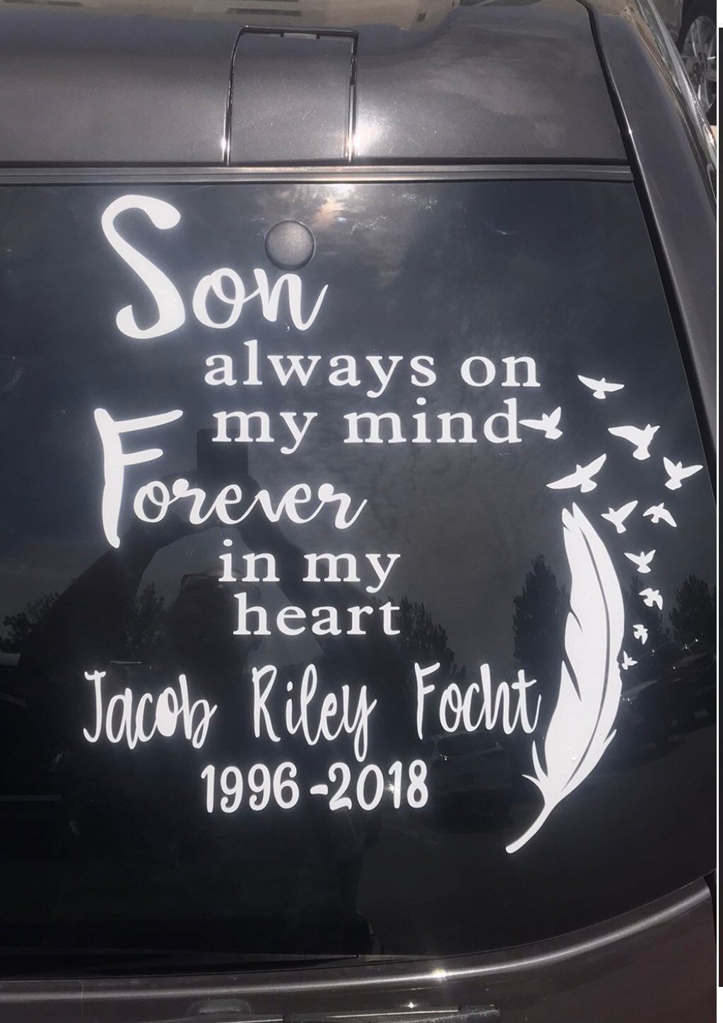 In Loving Memory | Personalized Car Decal - Etsy