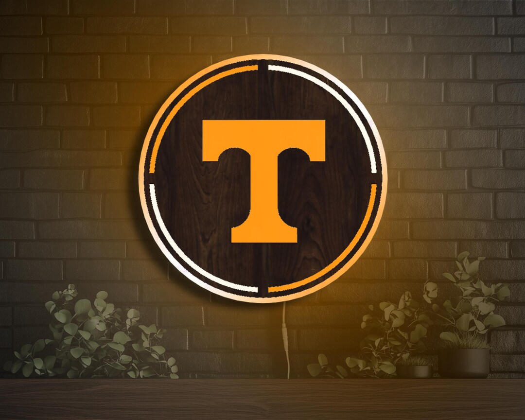 Tennessee Volunteers Inside Circle Wood LED Sign Wall Decoration Game ...