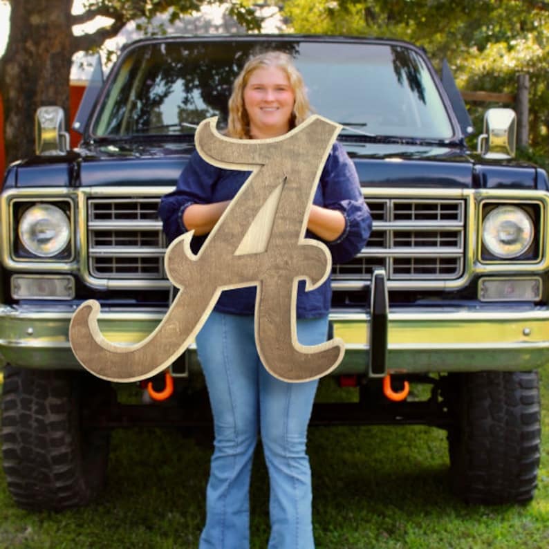 Alabama Crimson Tide Wood LED Sign Alabama Football Sign University of ...