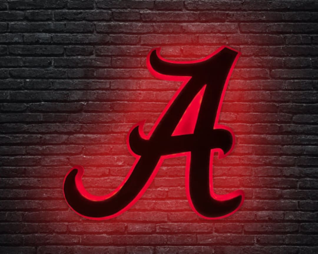 Alabama Crimson Tide Wood LED Sign Alabama Football Sign University of ...