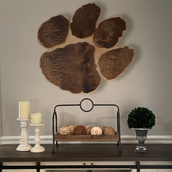Clemson Tigers Wood LED Sign Clemson Tiger Paw Wall Art Clemson ...