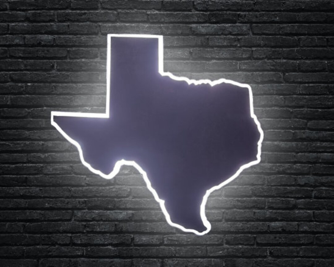 State of Texas Wood LED Sign Texas Wall Art Neon Sign Texas Gift for ...