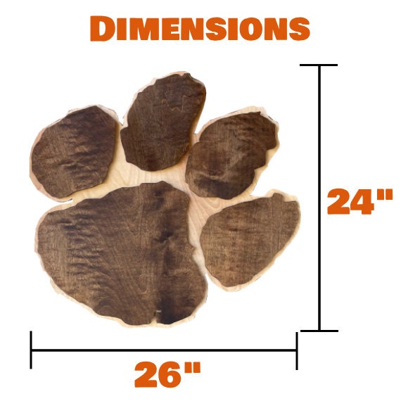 Clemson Tigers Wood LED Sign Clemson Tiger Paw Wall Art Clemson ...