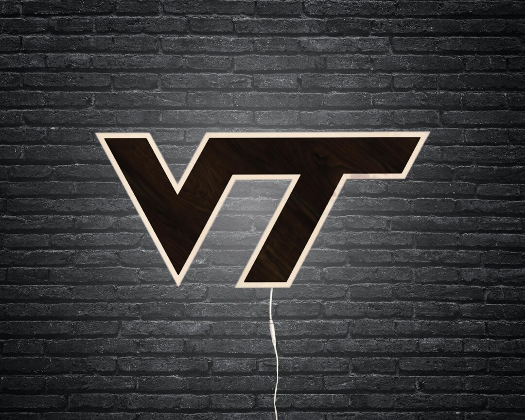 Virginia Tech Hokies Wood LED Sign Decor Light up Wall Art Display ...