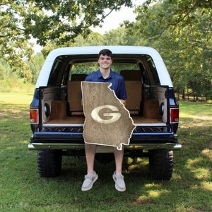 Georgia Bulldogs Wood LED Sign Georgia Bulldog Wall Art Georgia Dorm ...