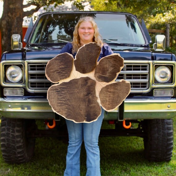 Clemson Tigers Wood LED Sign Clemson Tiger Paw Wall Art Clemson ...