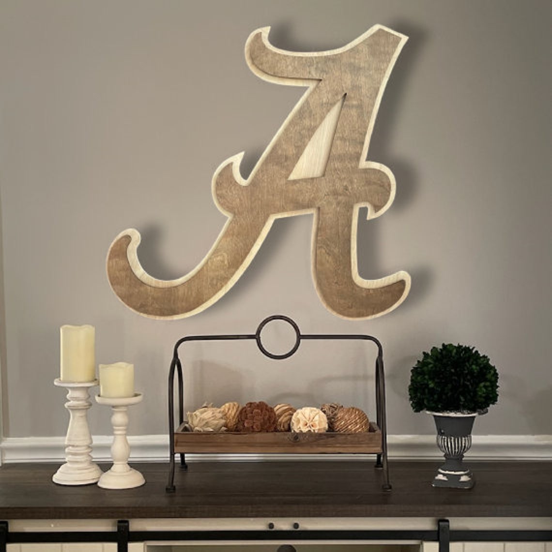 Alabama Crimson Tide Wood LED Sign Alabama Football Sign University of ...