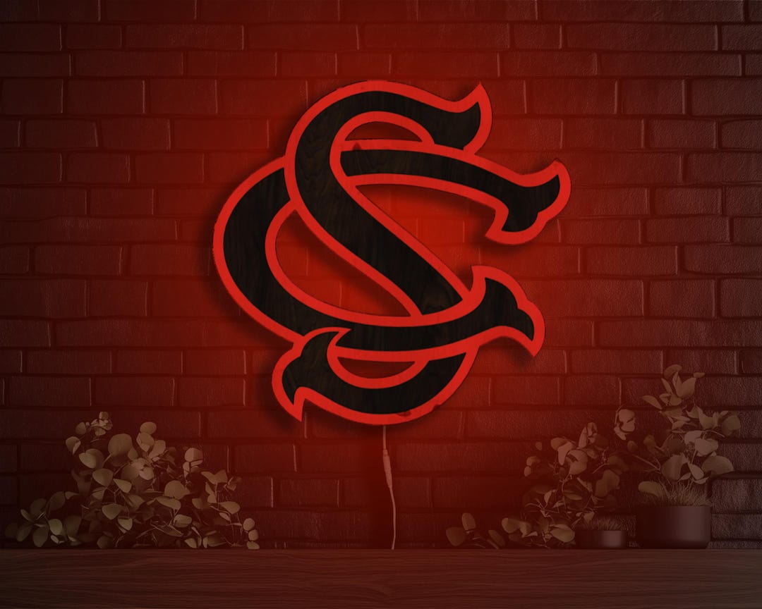 South Carolina Gamecocks Baseball Wood LED Sign South Carolina Wall Art ...