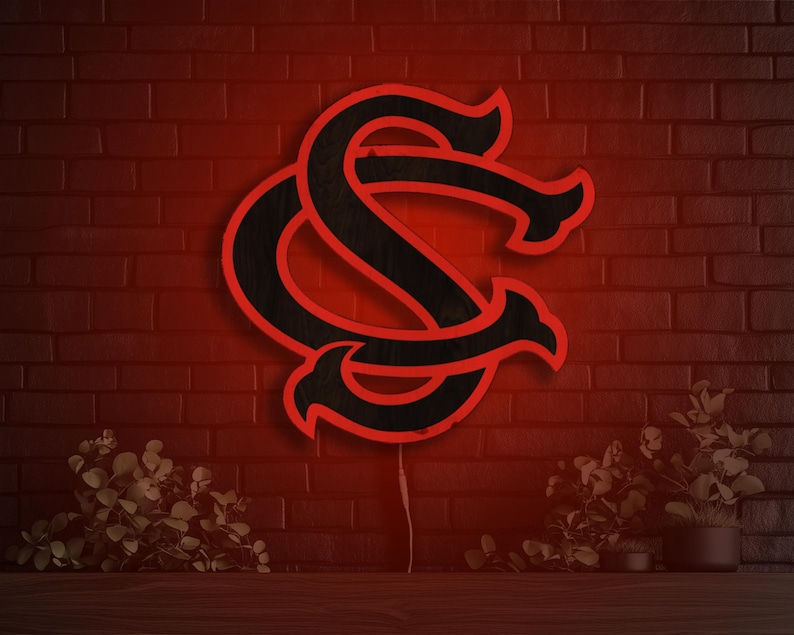 South Carolina Gamecocks Baseball Wood LED Sign South Carolina Wall Art ...