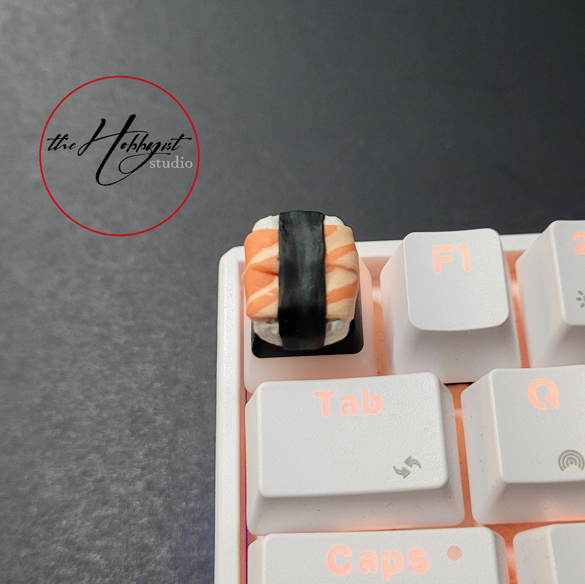 Handcrafted Salmon Sushi SALMON NIGIRI Keycap - Etsy