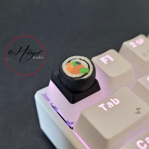Handcrafted Salmon Sushi SALMON NIGIRI Keycap - Etsy