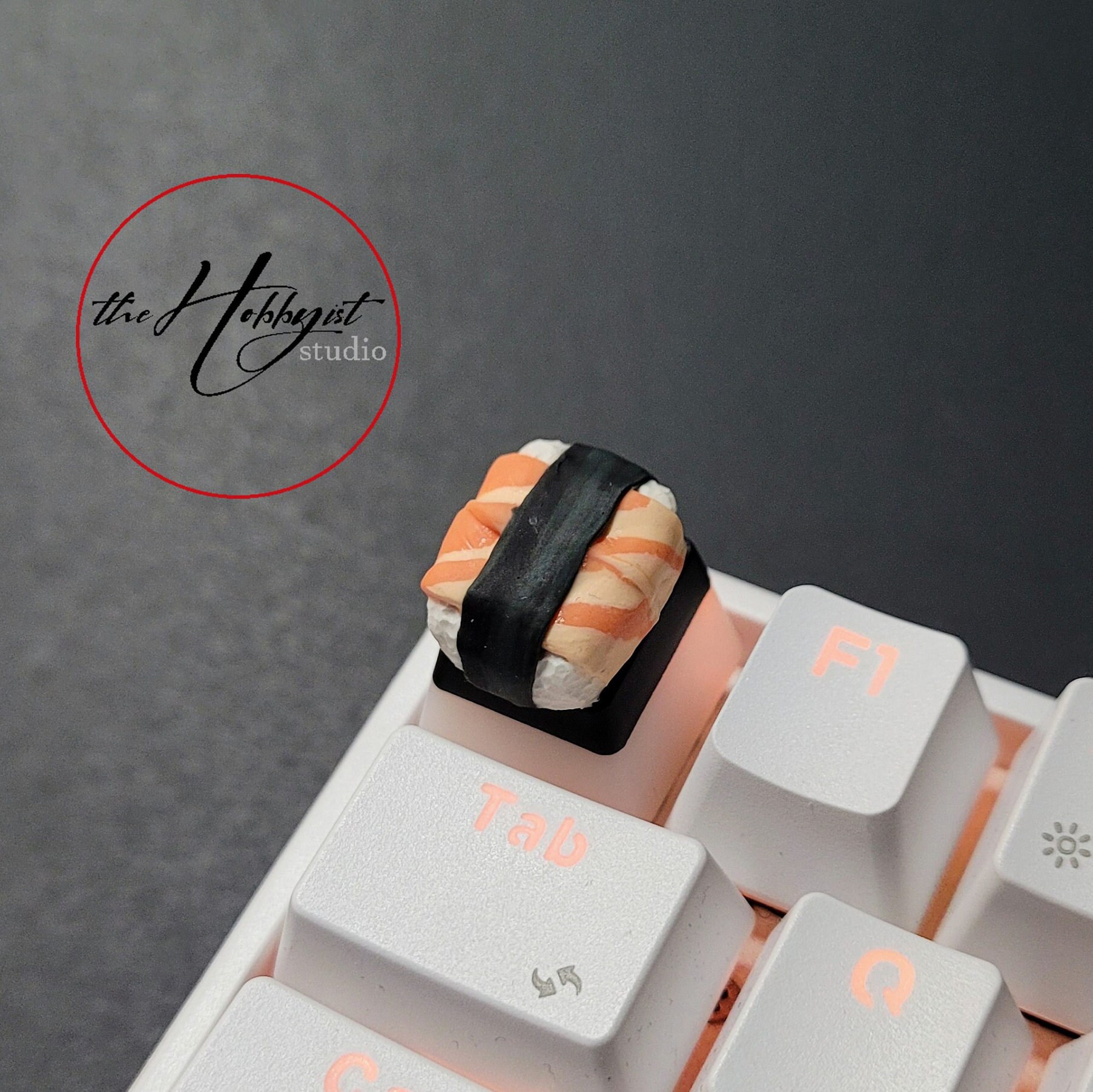 Handcrafted Salmon Sushi SALMON NIGIRI Keycap - Etsy