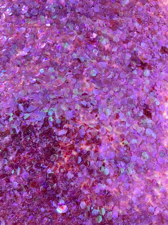 Neon Purple Iridescent Chunky Holographic Glitter Mix Color - Etsy