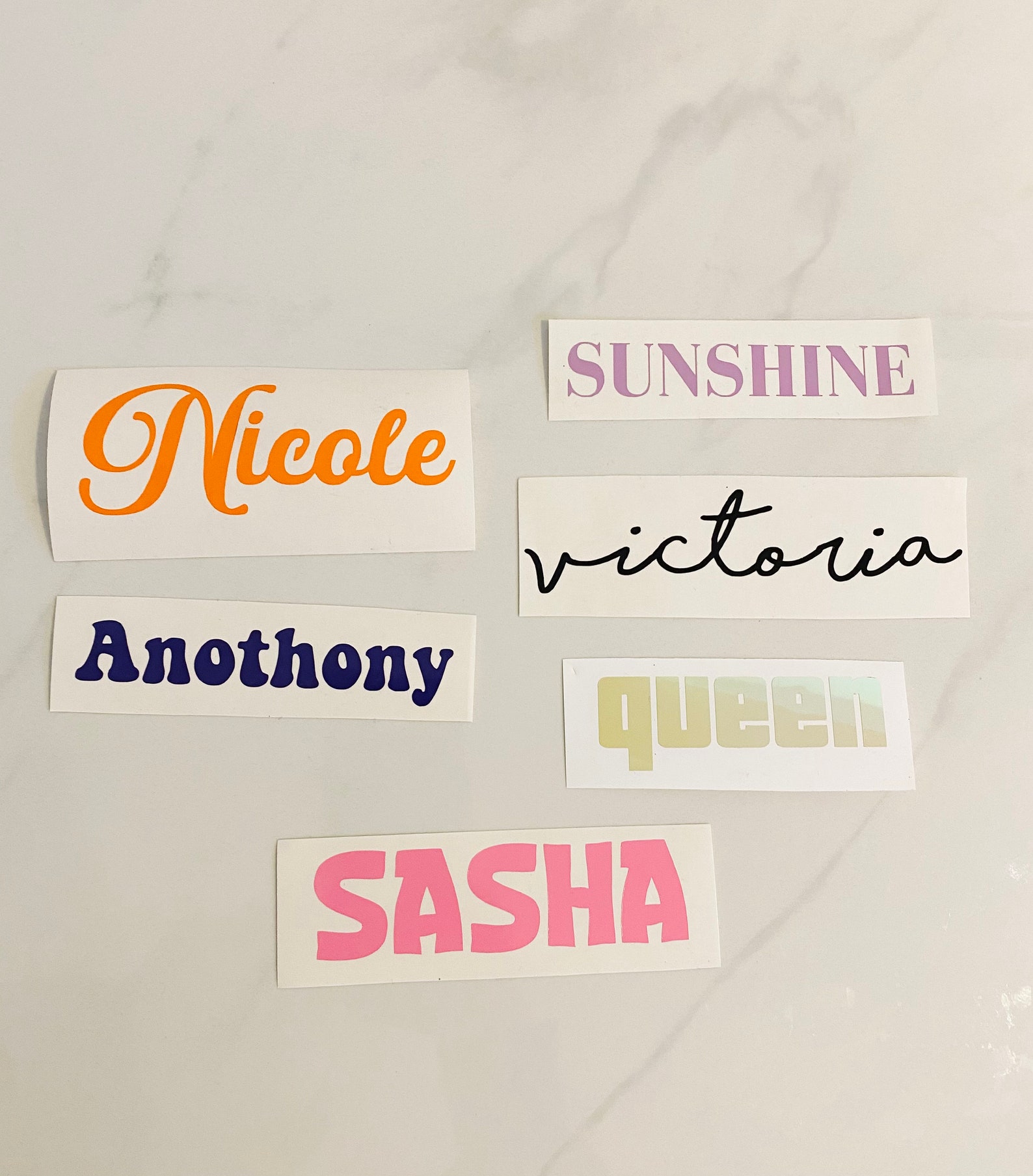Custom Vinyl Name Decal Name Sticker Vinyl Decal Water - Etsy