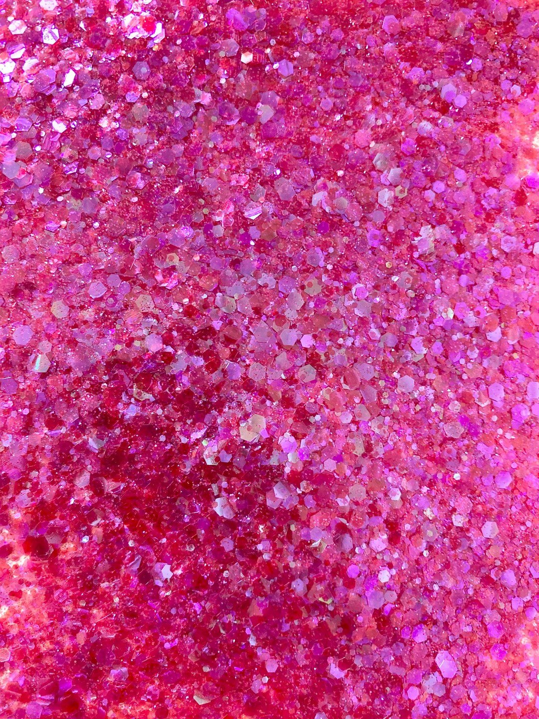 Neon Pink Iridescent Chunky Holographic Glitter Mix, Color Shifting ...