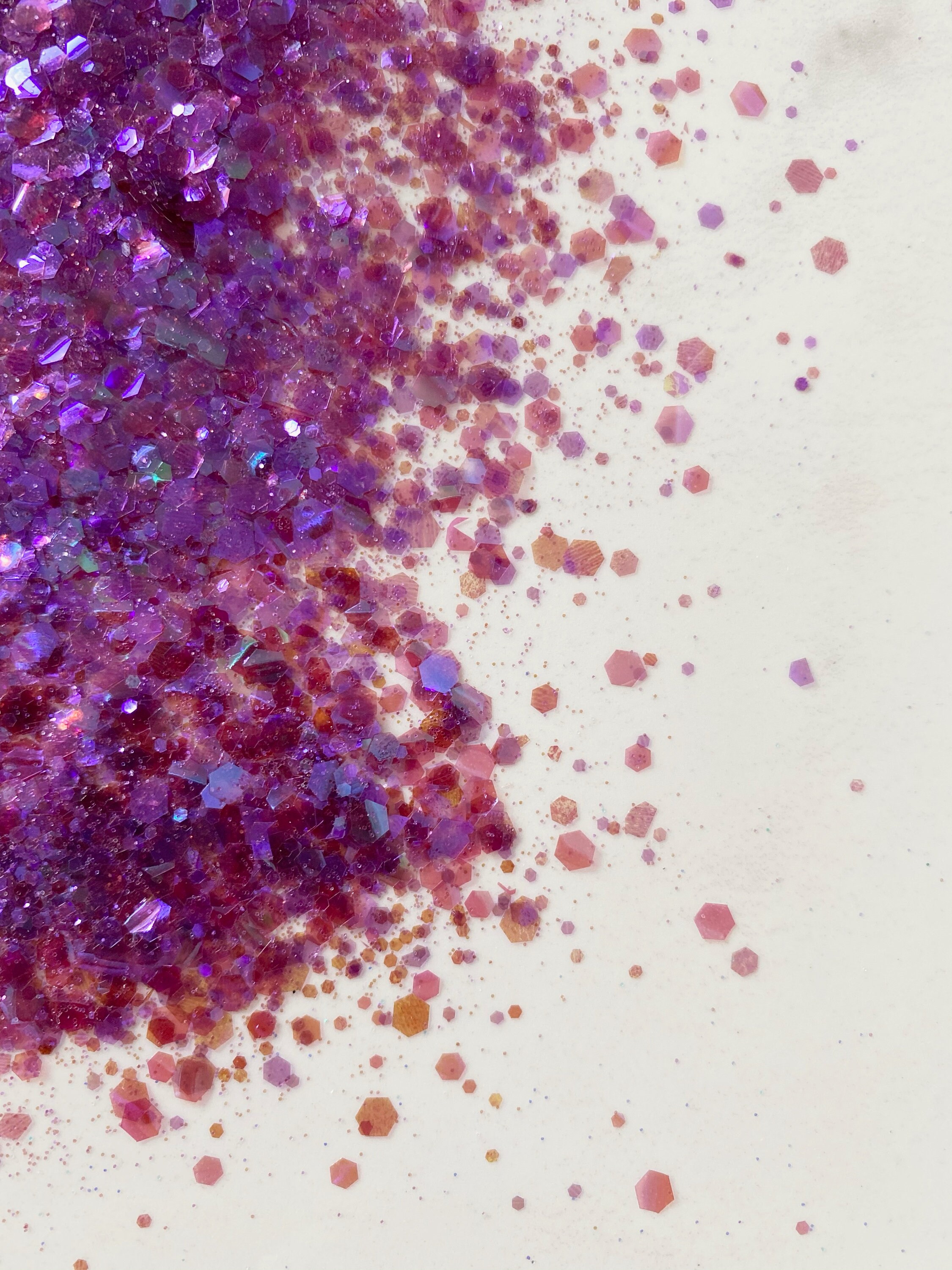 Neon Purple Iridescent Chunky Holographic Glitter Mix Color | Etsy