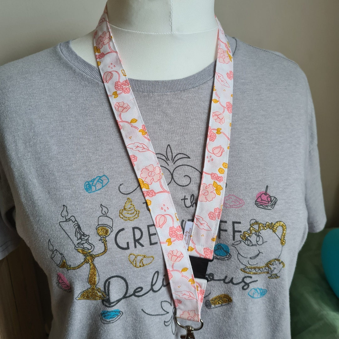 Pastel Pink Flower Lanyard Handmade Lanyard Handmade Gifts - Etsy