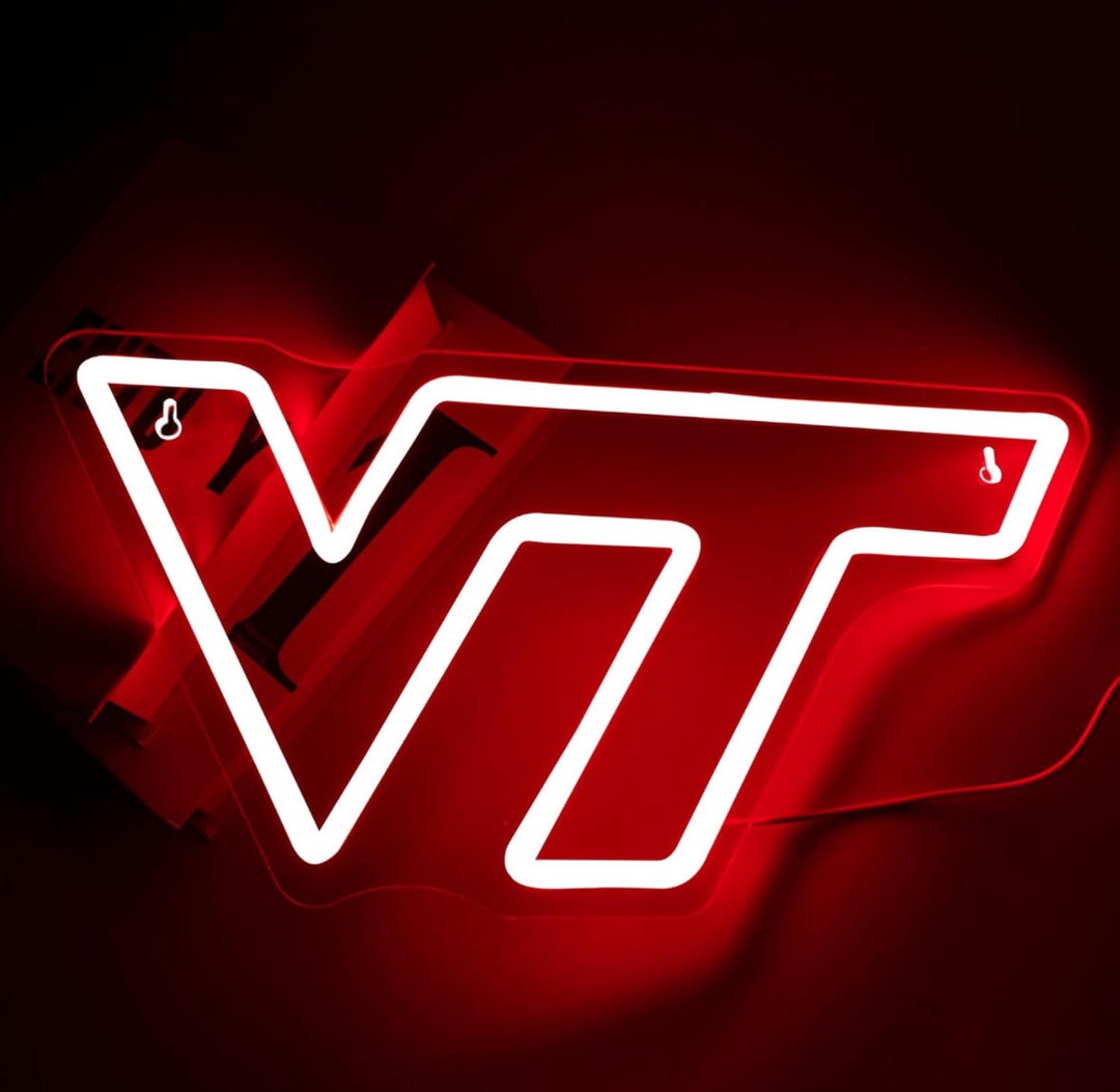 Virginia Tech University LED Neon Sign for Dorm Bedroom Neon Bar Sign ...
