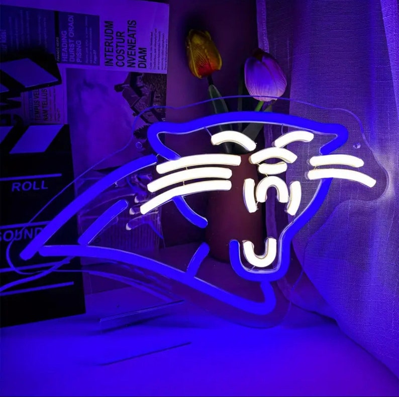 Carolina Panthers LED Neon Sign for Bedroom Neon Bar Sign Led Light ...