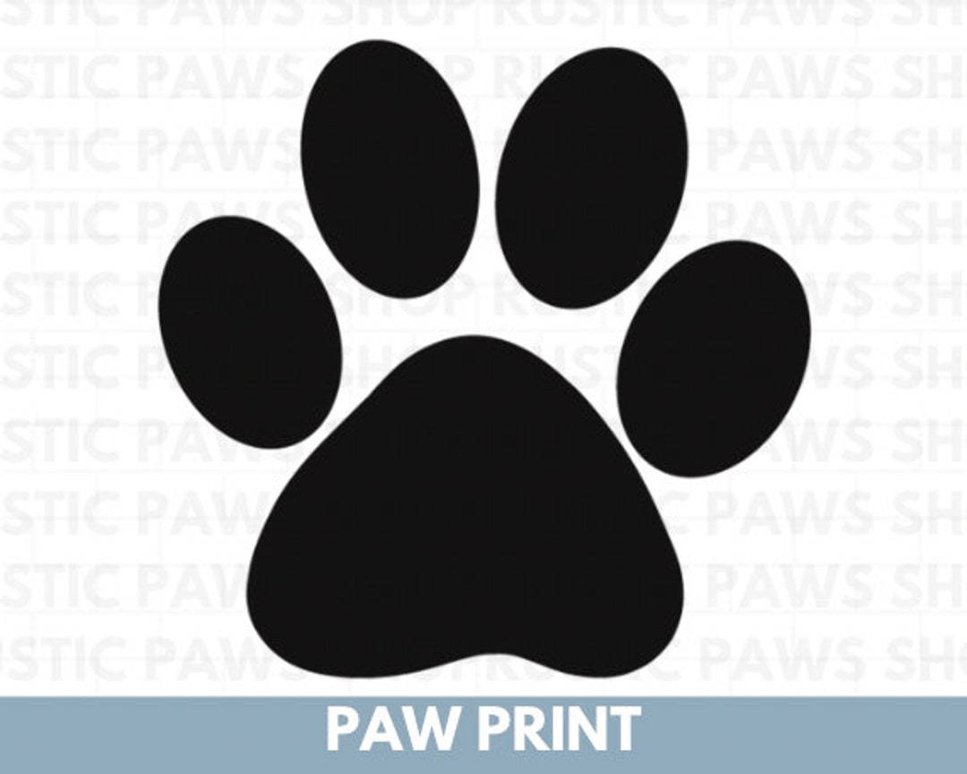 Paw Print, Paw Print Silhouette, Paw Print Art, Dog Paw Print, Simple ...
