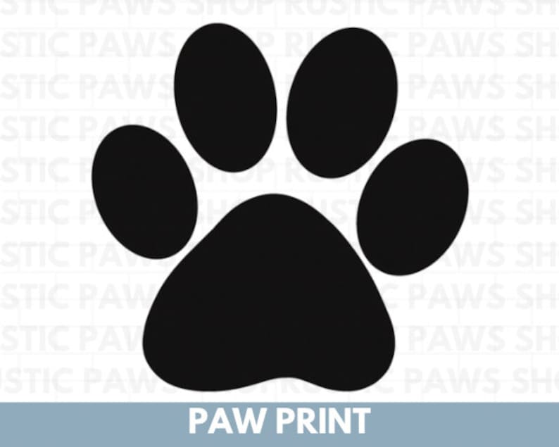 Paw Print, Paw Print Silhouette, Paw Print Art, Dog Paw Print, Simple ...