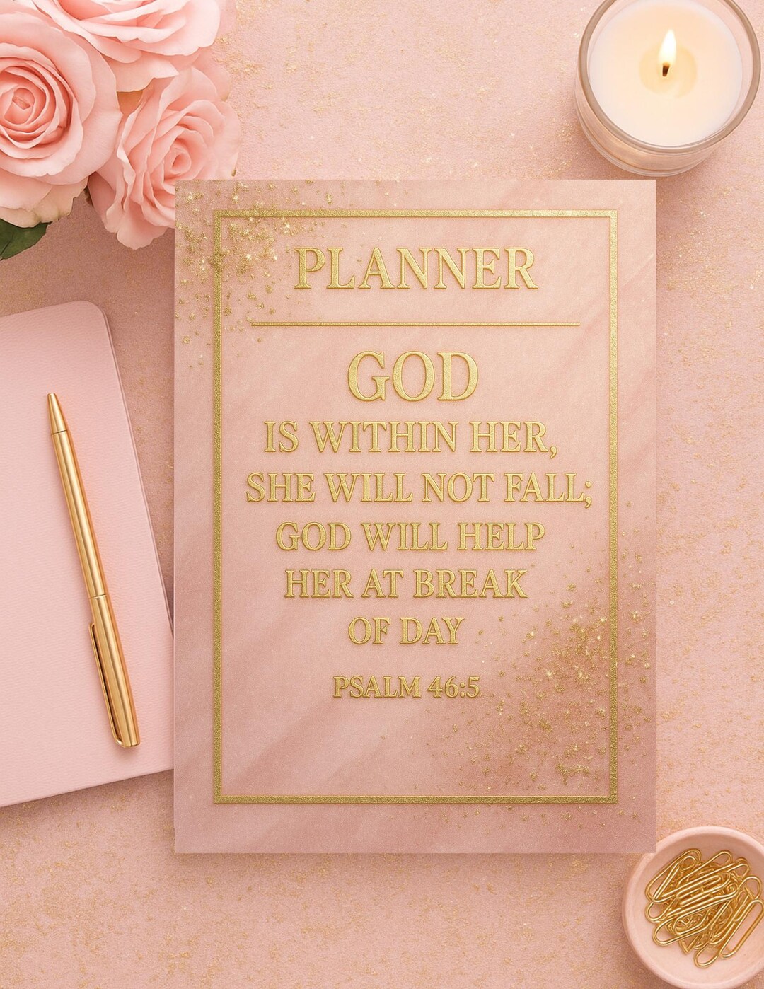 Pink Glam Daily Planner, Productivity & Self Care (printable, Digital ...