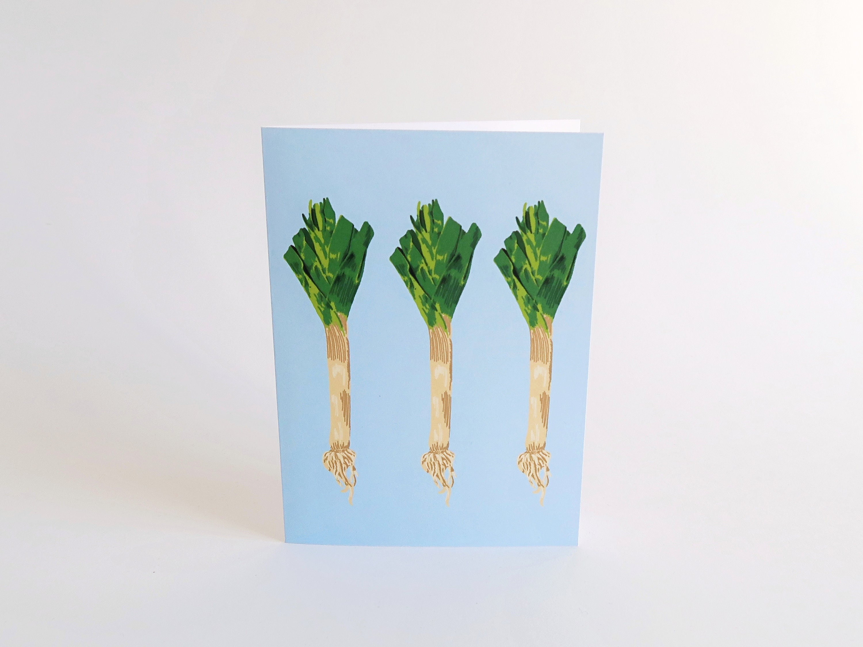 Digital Download Leeks Card | Printable | Folding Greeting Cards | Food ...